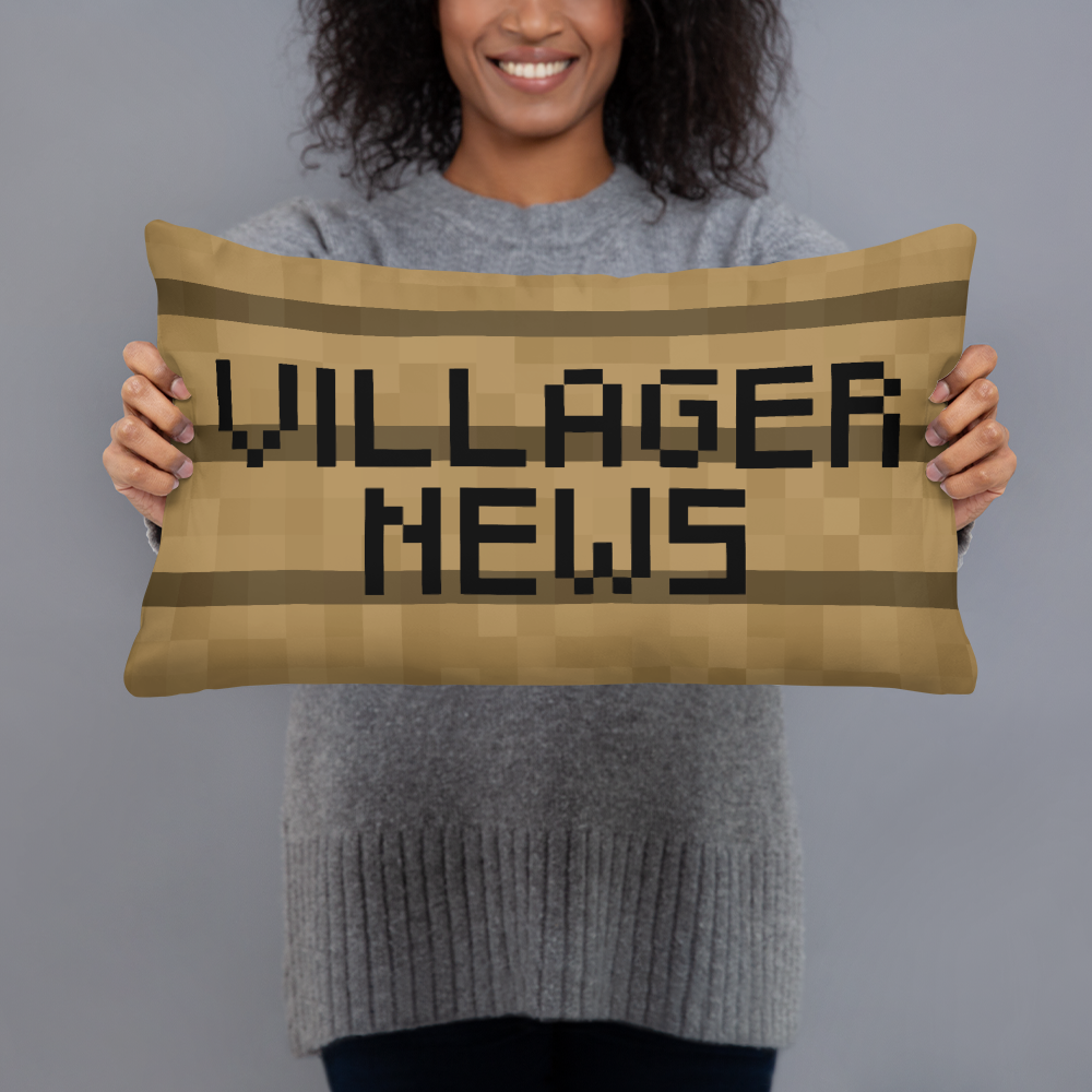 Villager News - Villager News Sign - Pillow – Element Animation Merch